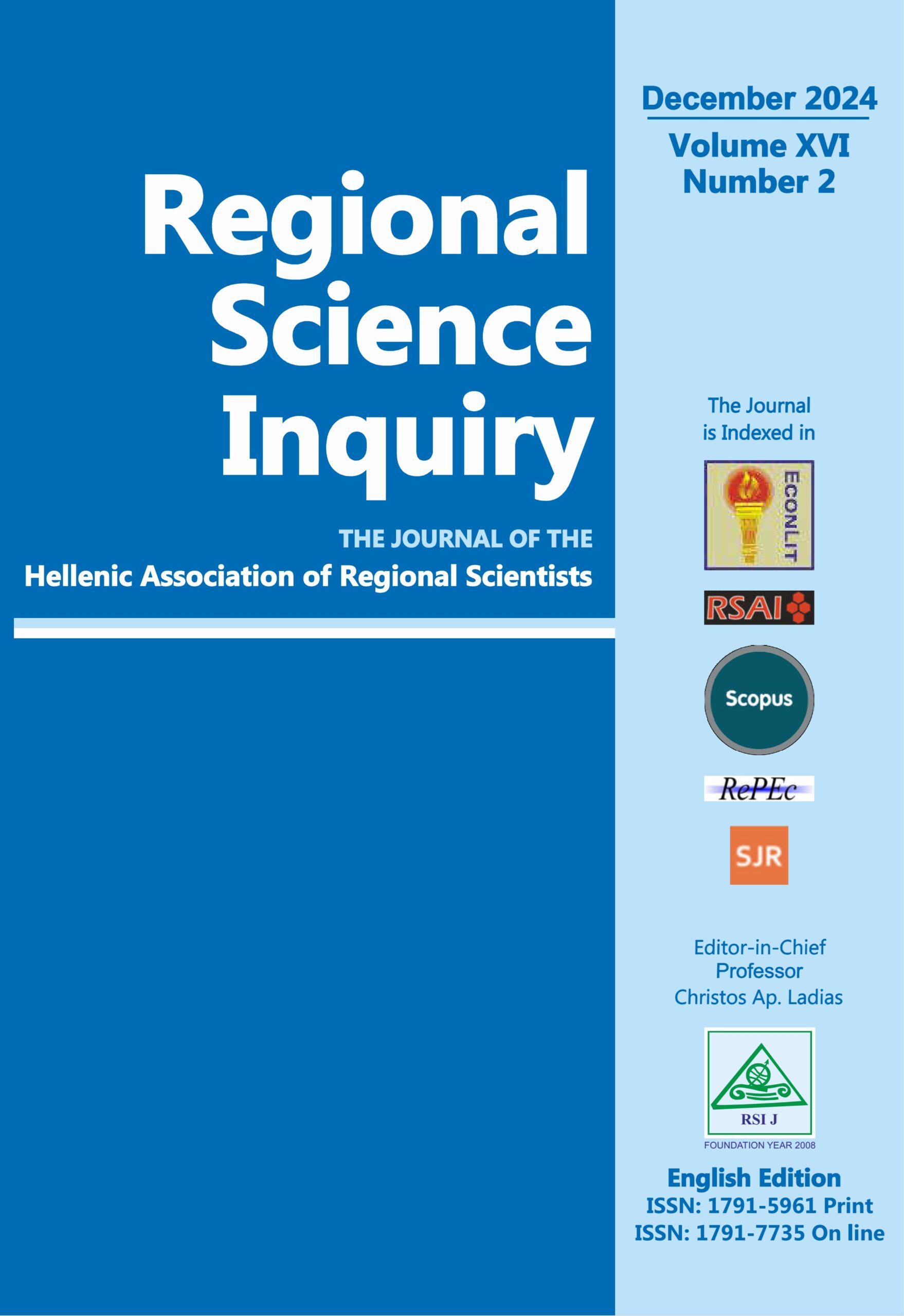 Regional Science Inquiry – Regional Science Inquiry Journal – Hellenic ...